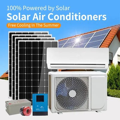 24000BTU Hybrid Solar Mini Split Air Conditioner Solar With Battery Solar Ac 1.5 Ton Split Inverter Air Conditioner