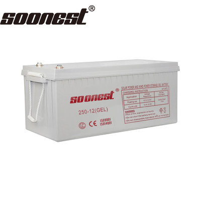 Soonest High Quality Gel Solar Battery 12V 100Ah 150Ah 200Ah 250Ah Deep Cycle Lead Acid Batteries