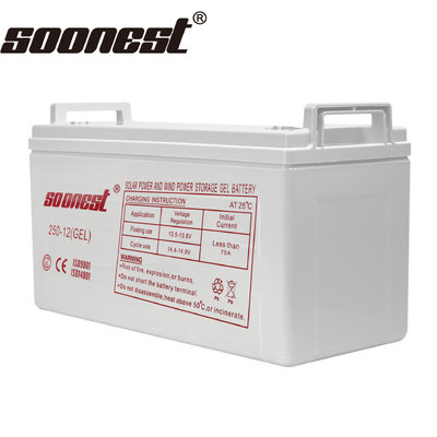 Soonest High Quality Gel Solar Battery 12V 100Ah 150Ah 200Ah 250Ah Deep Cycle Lead Acid Batteries