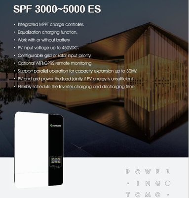 Wholesale Price Growatt Spf 5000Es Solar On Grid Inverter 3Kw 5Kw 10Kw 15Kw 20Kw On Grid Solar Inverter On/Off Grid Ph3000