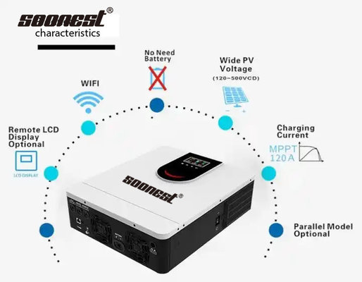 3Kv 110V 120V Solar Inverter Solar Inverter 10Kw Soonest Hybrid 3 Phase Solar Hybrid Inverter Mppt