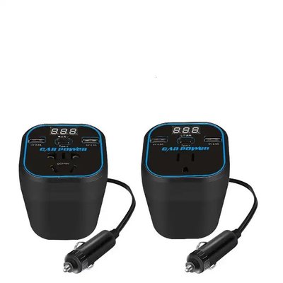 Car Power Inverter Pure Shine Car Inverters Converters 12V 24V To 110V 220V  Power Inverter Dc 12V To Ac 220V For Car Cupholder
