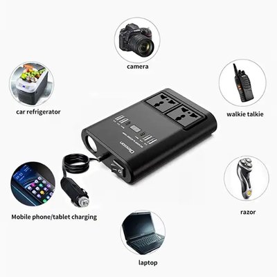 Dc 12V 24V To Ac 220V 150W Car Power Inverter  Electric Car Accessories Interior Accessories For Cars