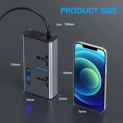 200W Car Power Inverter Dc 12V 24V To 110V 220V Ac Car Char Power Inverter With Usb Charger Power Inverter Ac Car Charger