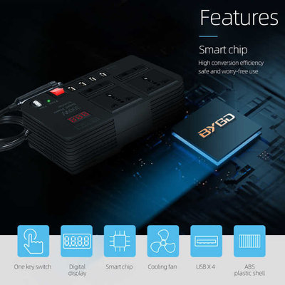 Factory Price Car Battery Inverter Digital Display Car Inverter 300W High Power Charger Modified Sine Wave Inverter Car