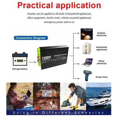 Power Inverter Hybrid  New Power Inverter 1500W Pure Sine Wave Need To Co Pure Sine Wave Power Inverter 12V/24V/48V Dc
