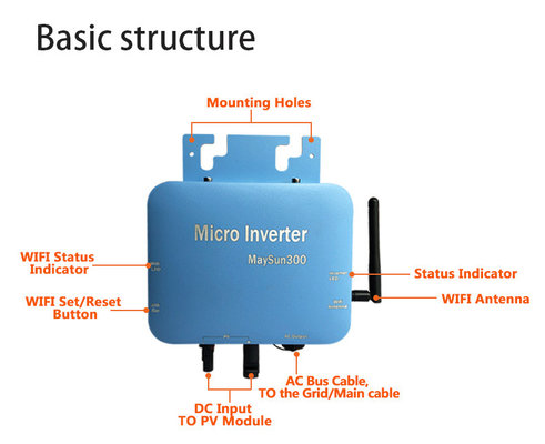 800W Micro Solar Panel Smart Inverter Pure Dc To Ac Micro Control Power Inverter Micro Inverter 110V 220V Solar System On Grid