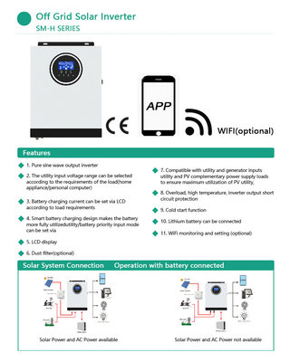 2Kw On Grid Inverter Solar Panel Systems For Home Pure Sine Wave For Hybrid Three Phase Inverter Solar Battery