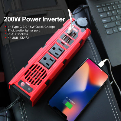 Hot-Sale Dc 12V To Ac 110V 200W Solar Inverter Hybrid Inverters & Converters Solar Car Inverter