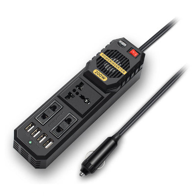 Factory Price Fast Usb Charge 200W Car Power Inverter Dc To Ac 12V 220V Car Power Inverter With 4 Usb Charging Ports