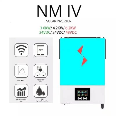 3600W 6200W With Batteries Hybrid Inverter 6.2Kw 120A Mppt Solar Charger Pure Sine Wave Hybrid Home Power Solar Inverter