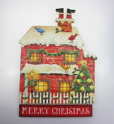 China Christmas decoration wall wooden Plaque for holiday decoration use supplier