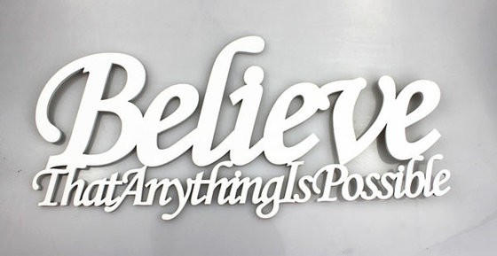 China Wooden Letter "Believe " Sign Wall Hanging Wall Art supplier