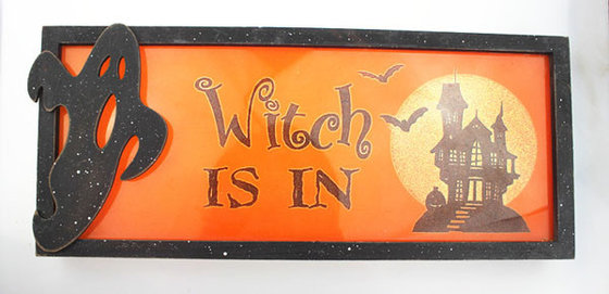 China Wood Wall plaque Holloween holiday decoration ghost sign supplier
