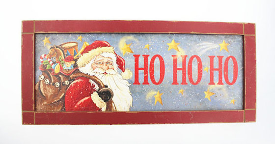 China Christmas holiday wall hanging decoration wooden plaque made of MDF supplier