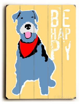 China Wooden wall hanging animal Be happy wood sign wall hanging plaque supplier
