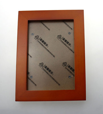 China 5 inch Orange color wooden photo frame custom make products supplier