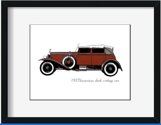 China Car painting picture frame wall decorative hanging wooden frames supplier