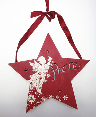 MDF star wood star wall art decoration use unique star plaque supplier