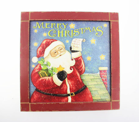 Christmas holiday wall handicraft wall art  wooden plaque wall decoration made of MDF supplier