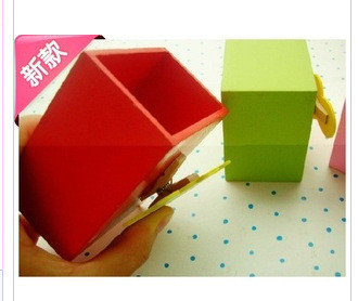 Lovely cartoon wooden pen holder pen case supplier