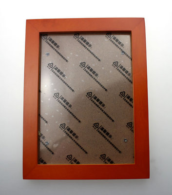 Orange color pine  wood photo frame painting frames supplier