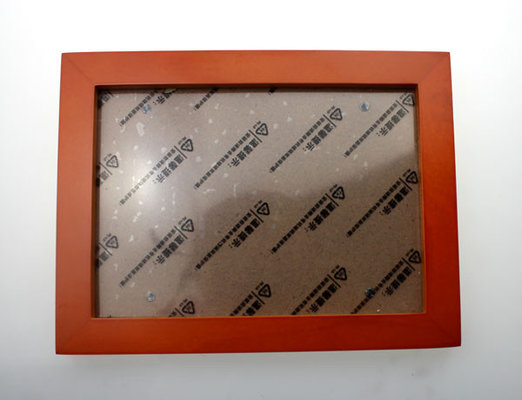 Orange color pine  wood photo frame painting frames supplier