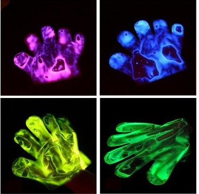 Glow Glove, Are Non-Toxic, Non-Flammable, Non-Radioactive, Water-Proof