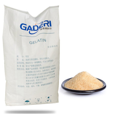 High Transparency Edible Gelatin 180 Bloom Powder  Light Yellow Color 80-300bloom food grade
