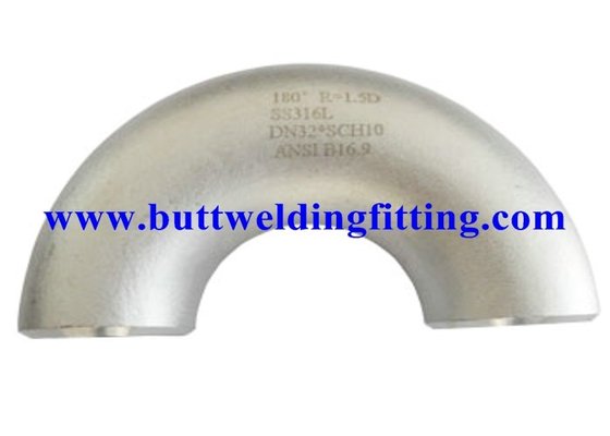 L / SR Stainless Steel Tubing Elbows Inconel 625 180 Degree Elbow