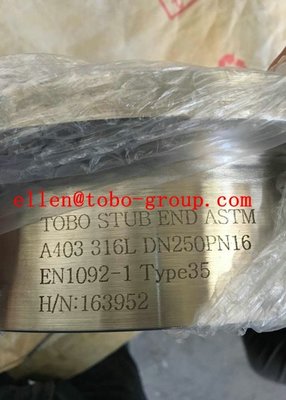 STUB END ASTM A403 316L DN250PN16 EN1092-1 Type35  BW, as per DIN 2642