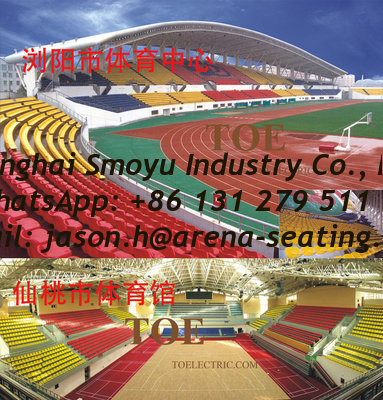 Whosale Neptune injection HDPE plastic fixed chairs Gym arena audience seats