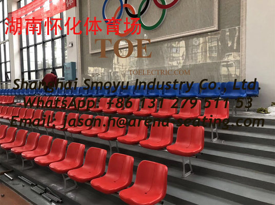 Whosale fixed seating auditorium Gym arena stadium chairs plastic audience seats