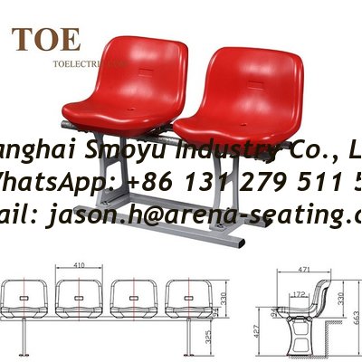 UV proof quality plastic stadium chairs audience plastic seats gym Podium seat