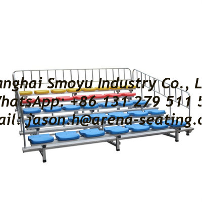 floor mounted plastic seats with aluminium stand metal bracket soccer stadium chairs