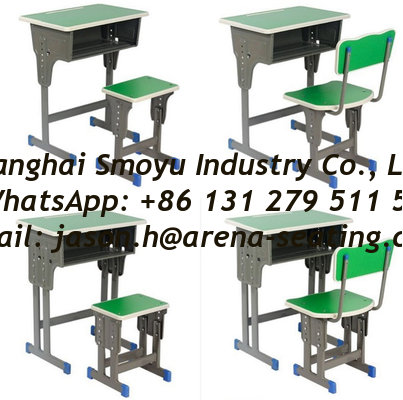 Wooden College Table and Chair Student Modern Classroom Furniture Set Environmental School Library Furniture