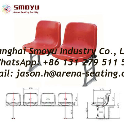 Indoor outdoor stadium seats china facotry red color plastic  stadium seating