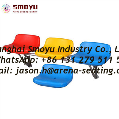 High Density HDPE Outdoor Stadium Seating Blue Round Tripod Blow Bleacher Seating