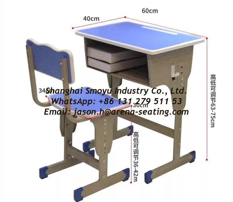 High Adjustable Student Desk And Chair Set For Primary school furniture childrens  tables set classroom