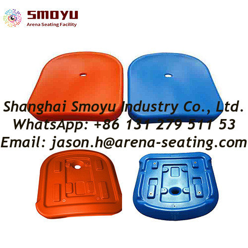 Indoor outdoor plastic seat soccer stadium chairs with matel stand leg aliumnium