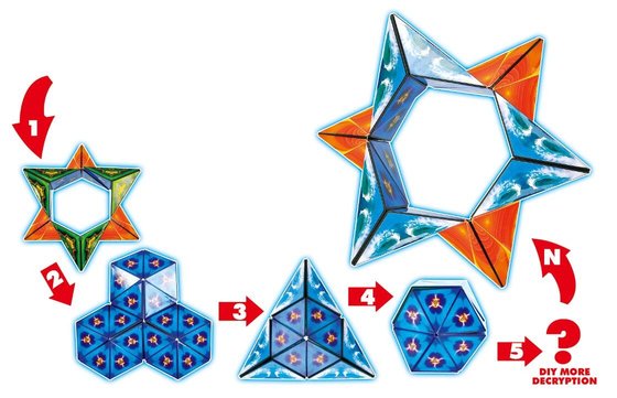 8CM Magical Cube Production brain teaser magical cube DIY magic puzzle cube plastic ABS 2 In 1 Magic Cubes for Relax