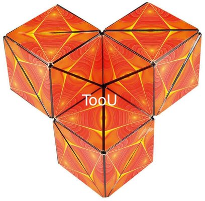 8CM Magical Cube Production brain teaser magical cube DIY magic puzzle cube plastic ABS 2 In 1 Magic Cubes for Relax
