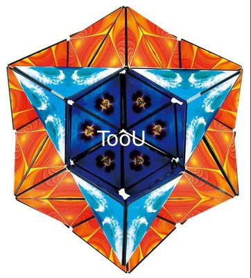 8CM Magical Cube Production brain teaser magical cube DIY magic puzzle cube plastic ABS 2 In 1 Magic Cubes for Relax