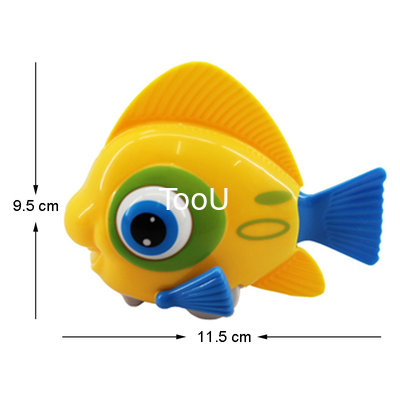 4 colors plastic 12cm wind up fish cube clockwork toys for baby