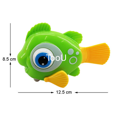 4 colors plastic 12cm wind up fish cube clockwork toys for baby