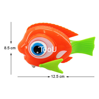 4 colors plastic 12cm wind up fish cube clockwork toys for baby