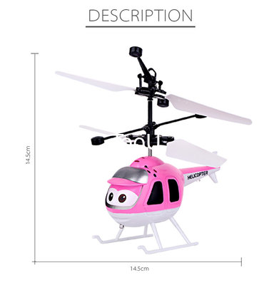 infrared inductional flyer  hand sensor control  mini flying cartoon helicopter