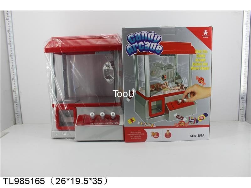 clawing machine toy electronic coin type machine music claw game mini candy grabber for children