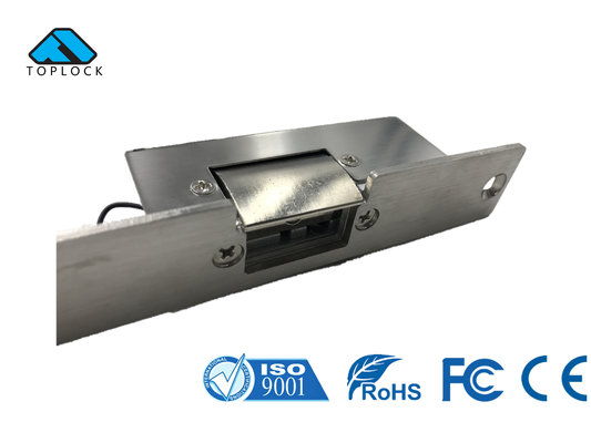 12V DC Narrow Electric Strike for Fire Door and Intercom System, NO,NC Type Option and Stainless Steel Plate