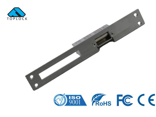 12V DC Narrow Latch Long Electric Strike with Feedback Signal and Black or Silver Frame